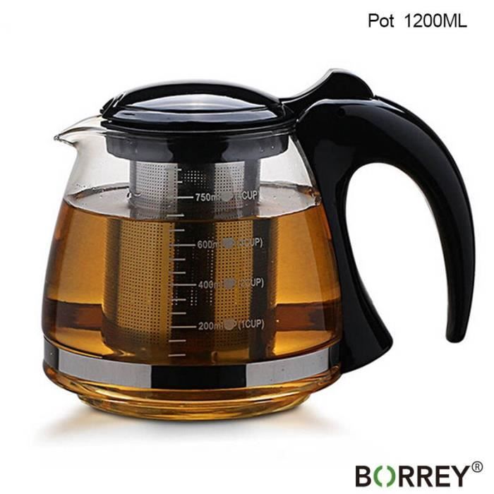 CAFETIERE - THEIERE - CHOCOLATIERE,Teapot 1200ML--théière à fleurs de grande capacité, Base en ...