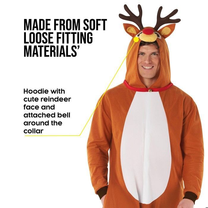 Morph Costume Renne, Tenue de Noël Cerf pour Femmes et Hommes ...