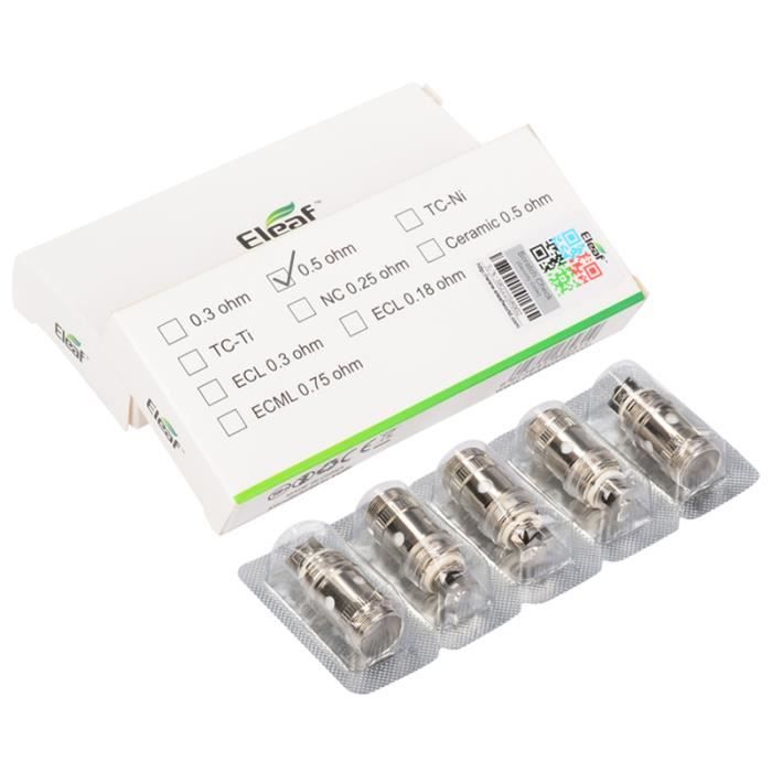 Authentique Eleaf EC Coil Atomizer Head 0.5 ohm pour 30W à 100W (Pack ...