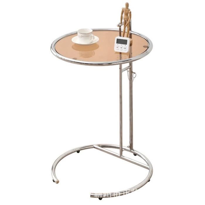 Table basse élévatrice en verre transparent - HURRISE - Rond ...