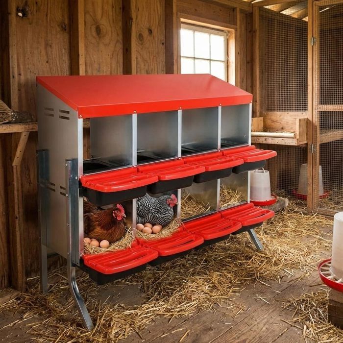 Pondoir pour Poules Nichoirs sur pied,Boîte à Nid à 8 Compartiments ...