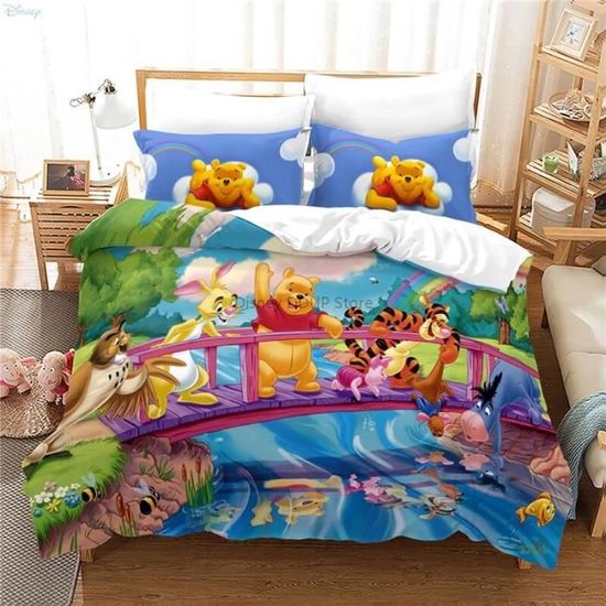 GUO-11 Parure de lit dessin animé Disney Winnie l'ourson tigre ...