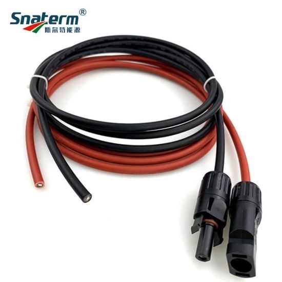 10 awg-6 mm2 - 8m noir et 8m rouge - Extension De Fil Solaire Noir ...