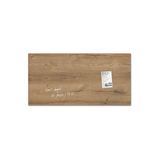 SIGEL GL258 Tableau magnétique en verre, 91 x 46 cm, bois naturel ...