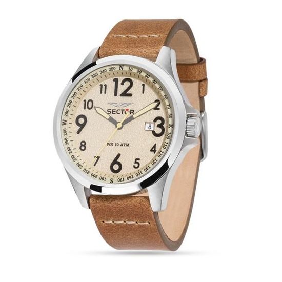 Montre - Sector - R3251180012 - Quartz - Analogique - Cuir Beige Silver ...
