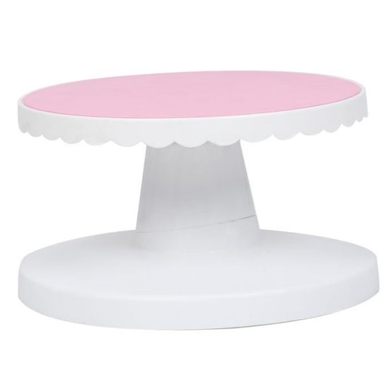 Table tournante pour gâteau - TMISHION - 23 cm - Rose - Matériau PP ...