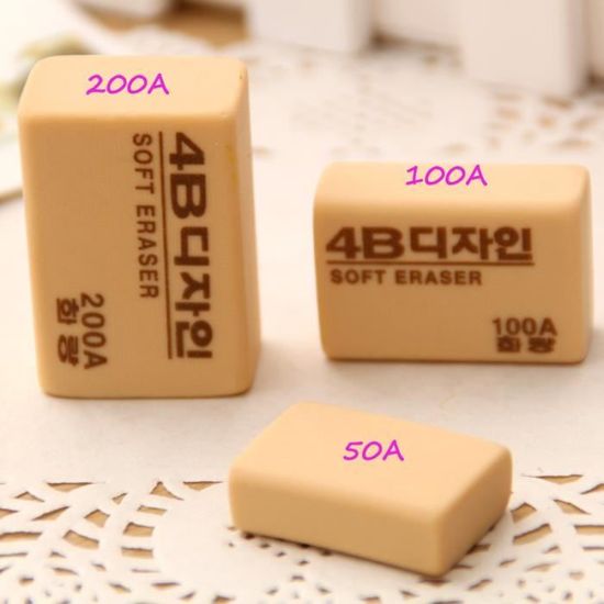 GOMME,100A--Gommes à crayon en caoutchouc pour enfants, fournitures ...