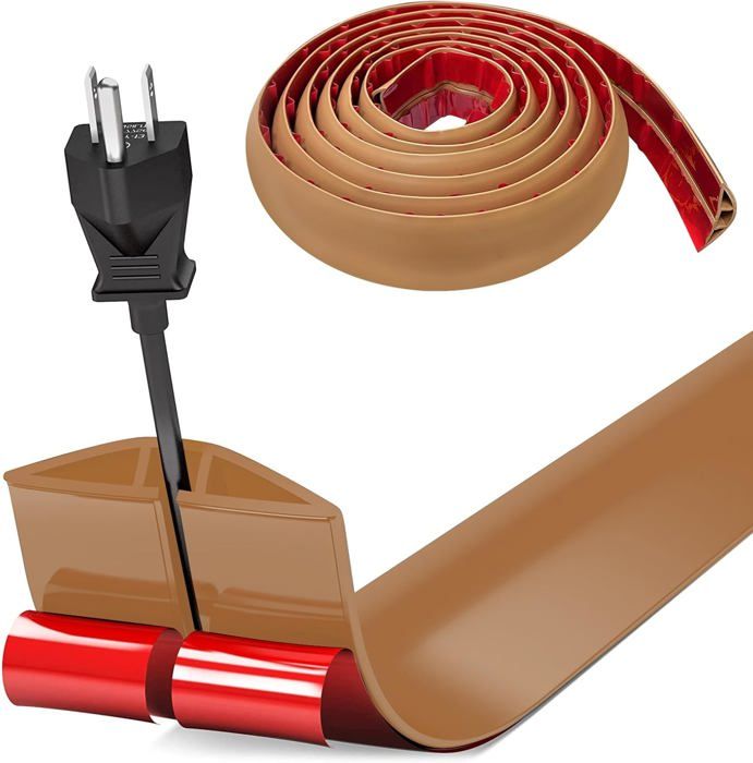 Bocguy Cache Cable Sol, Petit Canal de câble Flexible,3.0M x 3cm ...