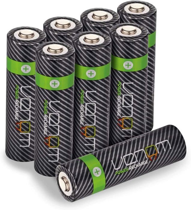 Power Recharge Lot de 8 Piles AA Rechargeables Haute capacité 2100 mAh ...
