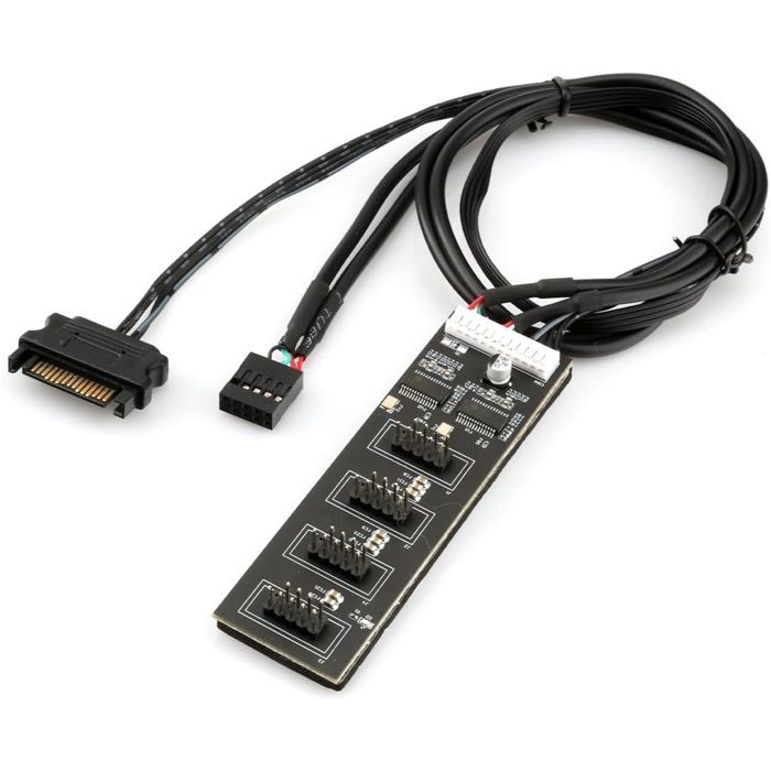 USB Hub Extender, 4 Internal USB 2.0 Ports, 9 Pin USB Splitter for SATA ...