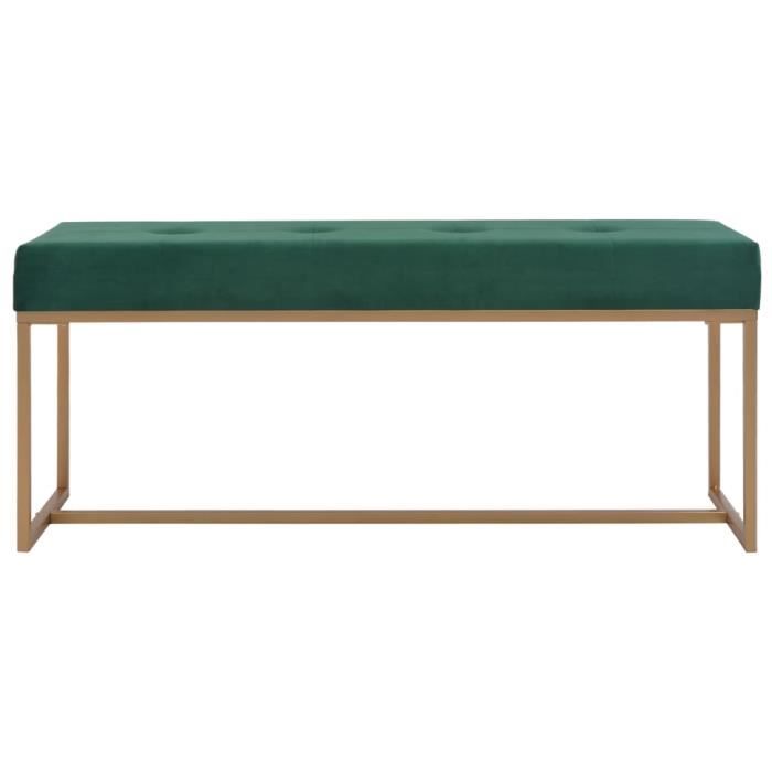 Banc 120 cm Vert Velours-AKO7731038704976 - Cdiscount Maison