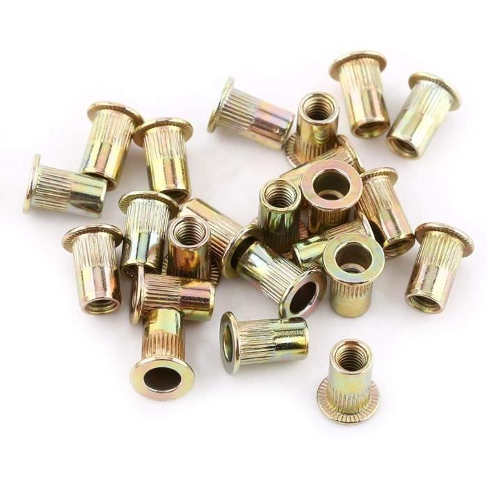 Écrou À Rivets Plats Filetés En Acier Au Carbone M3-M12, Ecrou A Sertir ...