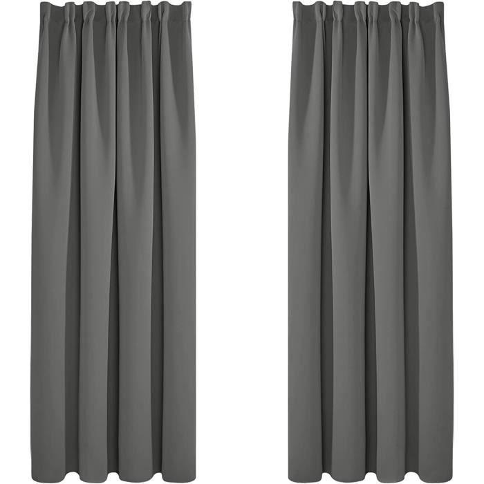 Lot de 2 Rideaux Thermiques Isolant Anti Froid Chaleur Fenetre Cuisine ...