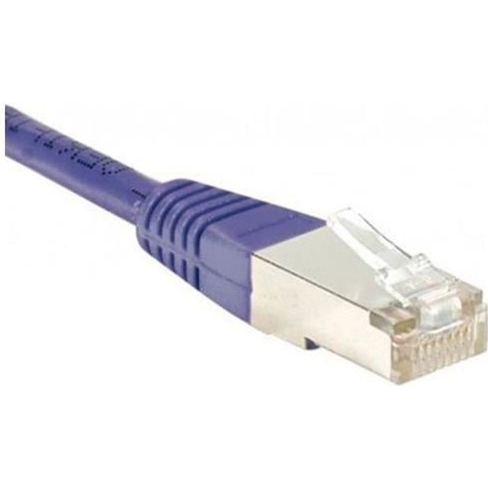 Câble RJ45 croisé - MARQUE - 3m - Blindé - Connexion directe - 2 PC ...