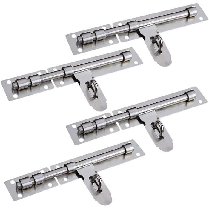 Verrou Loquet Porte, 4 Pcs Verrou Portail Coulissant, Verrou Inox ...
