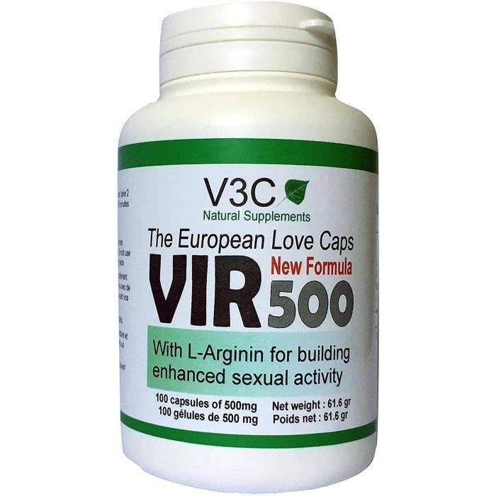 V3C VIR500 Aphrodisiaque puissant 100 gélules THE EUROPEAN LOVE CAPS ...
