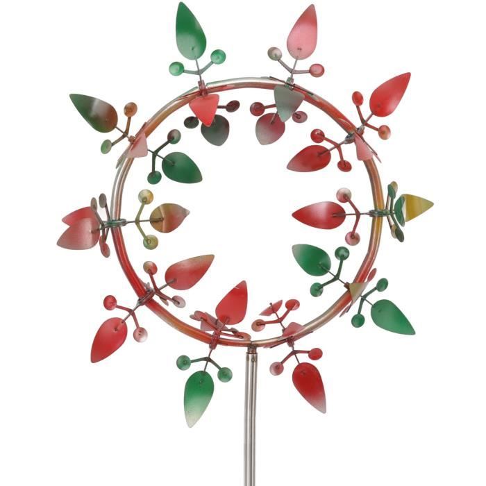 Moulin à vent en métal pour décoration extérieure de jardin - JOP JP012 - Effet de couleur ...