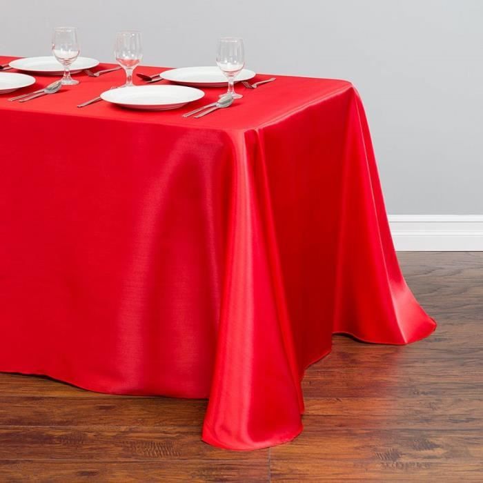 Linge de Table,nappe de table rectangulaire Satin décorations de fête ...