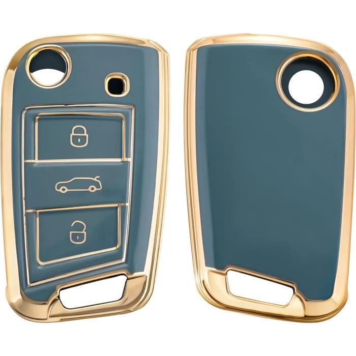 Boitier Clef Voiture Compatible Avec Vw Golf 7 Mk7 3-Bouton - Coque En ...