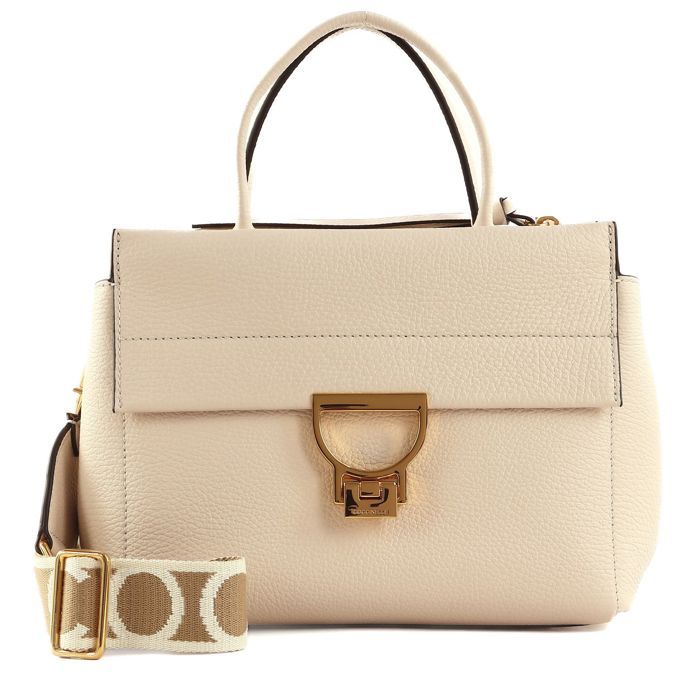 COCCINELLE Sac à main crème pour femme Arlettis Signature Handbag ...