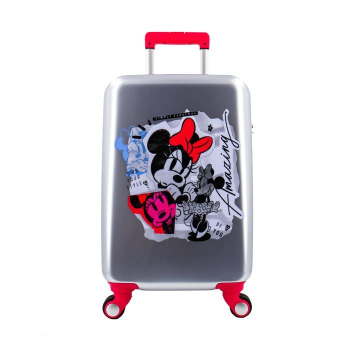 Disney Amazing Minnie 55 cm Petite Valise de voyage 4 Roues Argent