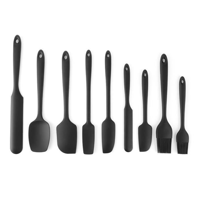 Ensemble de spatules en silicone 9 pièces, spatule de cuisson ...