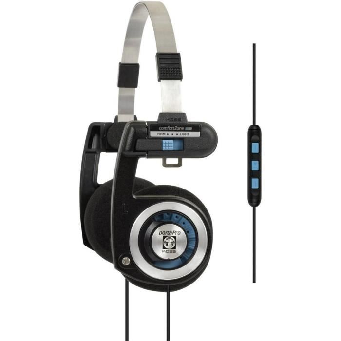 KOSS PORTA PRO mic Ecouteurs supra-aural serre-tàªte léger, micro-casque, limitation de volume ...