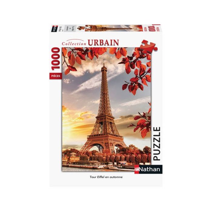 Puzzle 1000 pièces Nathan Tour Eiffel en automne - Cdiscount Jeux - Jouets
