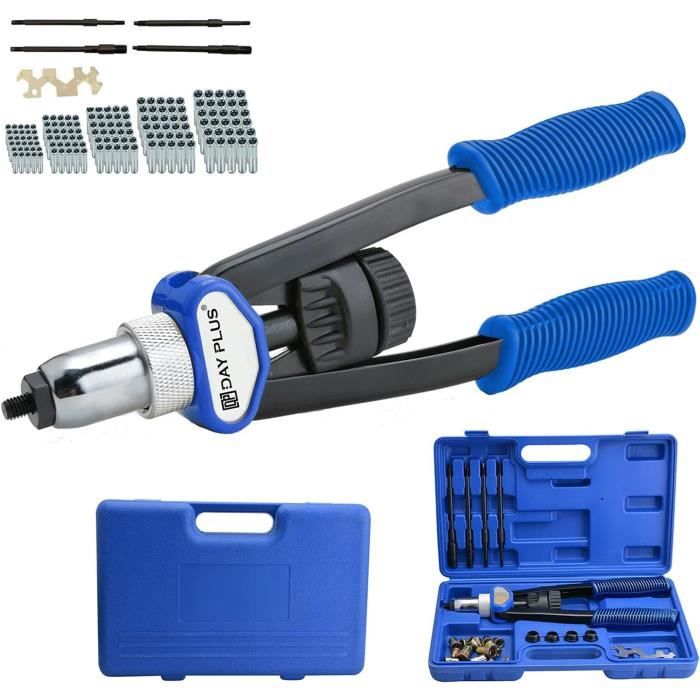 Lot De Pinces À Riveter - TRAHOO - Outil à riveter - 5 broches interchangeables - 150 écrous à ...