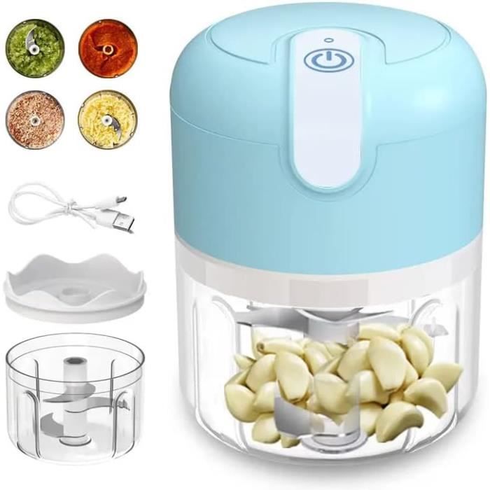 Mini Hachoir Sans Fil Pratique, 250 Ml, Mini Hachoir À L'Ail Électrique ...