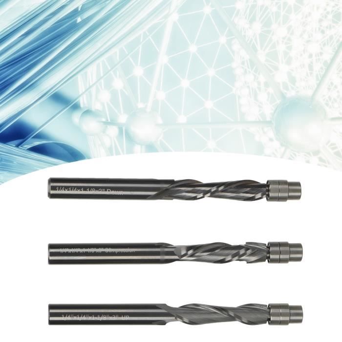 VBESTLIFE Jeu de têtes de fraise à rinage en spirale Ensemble de Têtes ...