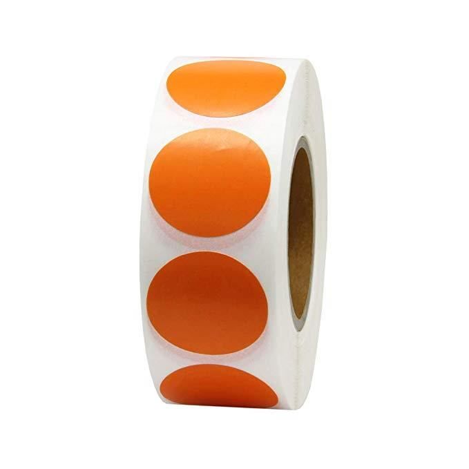 GOMMETTE,orange--Étiquettes Chroma autocollantes rouges, vertes ...