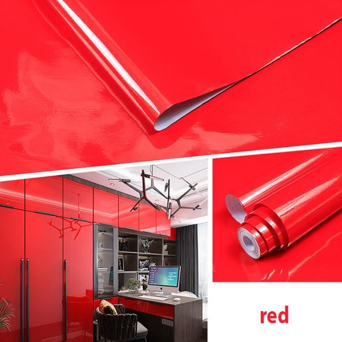 STICKERS,Rouge-40cmx500cm--Papier Peint en Vinyle Auto Adhésif, Laser ...