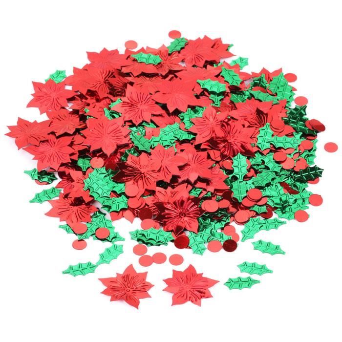 Confettis Noël Décor de Table Colorés - Fleur rouge de ...
