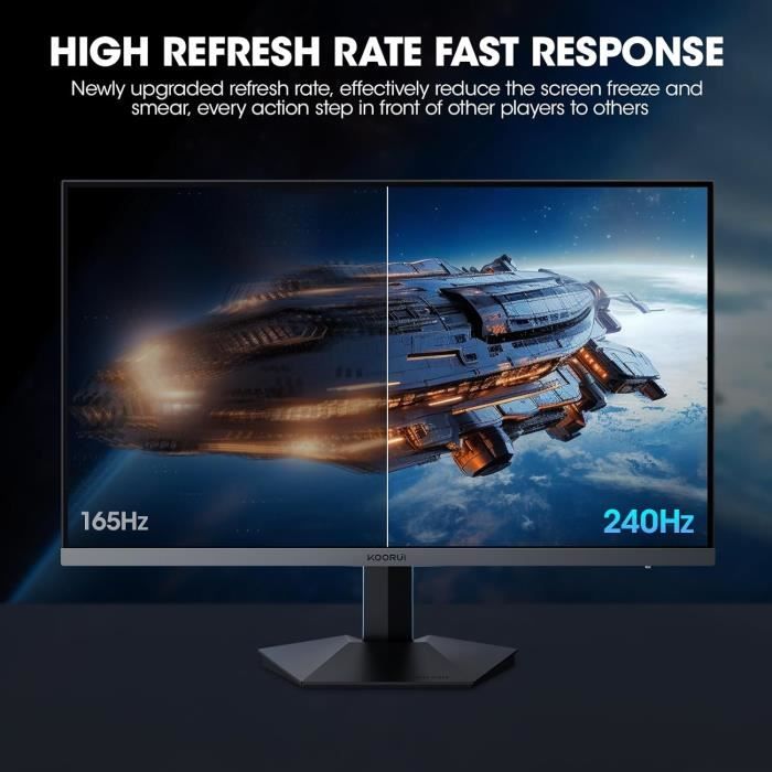 Gaming Ercan 27 Pouces - Qhd 2560X1440 Ips Pc Écran, 240Hz, 1Ms ...