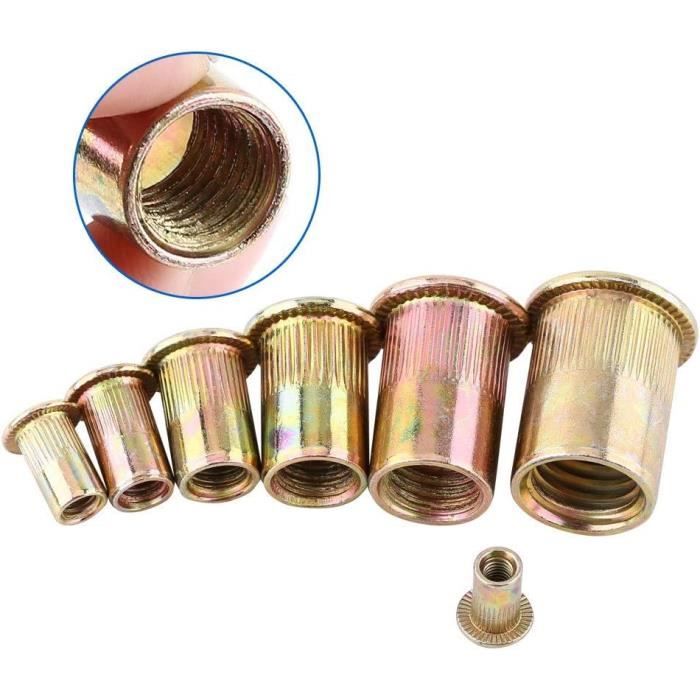 Écrou À Rivets Plats Filetés En Acier Au Carbone M3-M12, Ecrou A Sertir ...