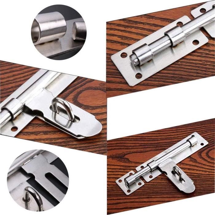 Verrou Loquet Porte, 4 Pcs Verrou Portail Coulissant, Verrou Inox ...