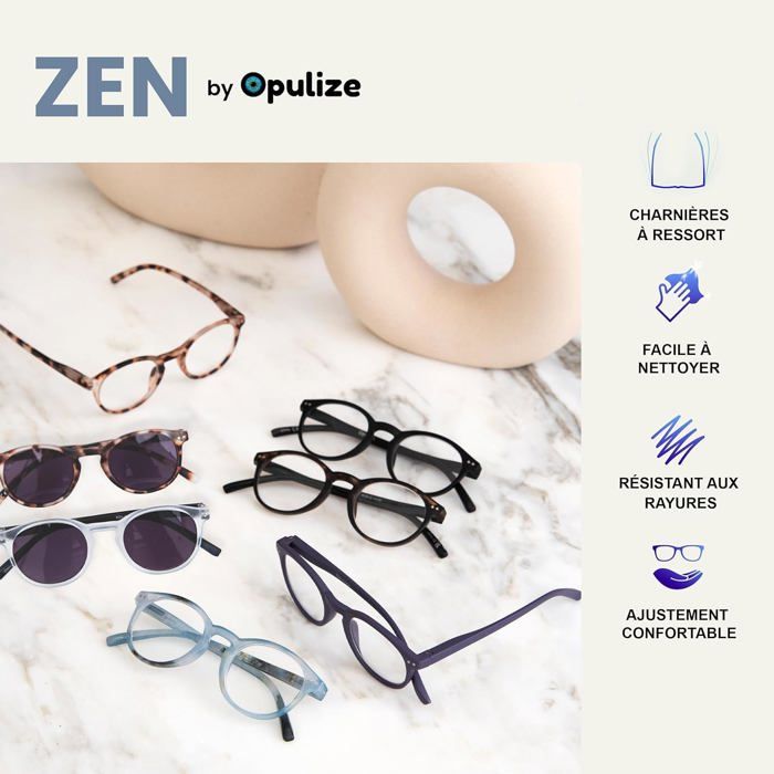 Zen Pack 4 Lunettes De Lecture Avec Lecteur Soleil Rose Pourpre ...