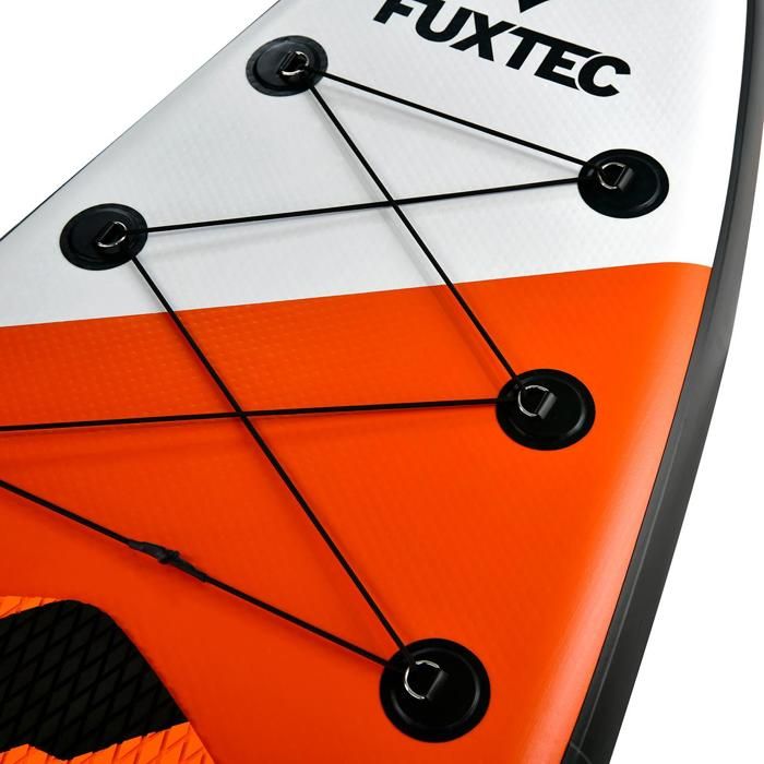 Planche Stand Up Board gonflable FUXTEC 320 x 81 x 15 cm - orange blanc ...