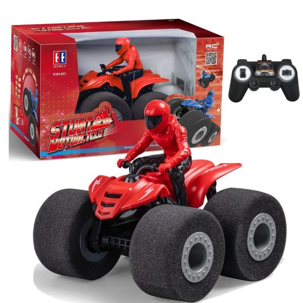 Double Eagle E383-003 Moto cascadeuse télécommandée avec roues RC en ...