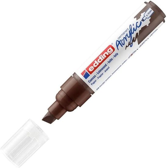 Wide Acrylic Marker-Brown-1 Waterproof Acrylic Pen-Wide Chisel Tip 5-10 ...