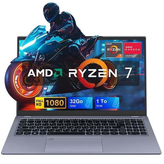 PC Portable,AMD Ryzen 7 6800H(8C-16T, jusqu'à 4,7 GHz) RAM 32Go DDR5 ...