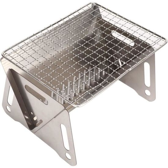 Gril De Barbecue Pliant Polyvalent Résistant À La Chaleur En Acier Inoxydable Gril À Charbon De ...