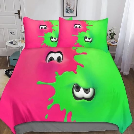 Splatoon 3 Pièces Parure De Lit En Microfibre Splatoon Housse De ...