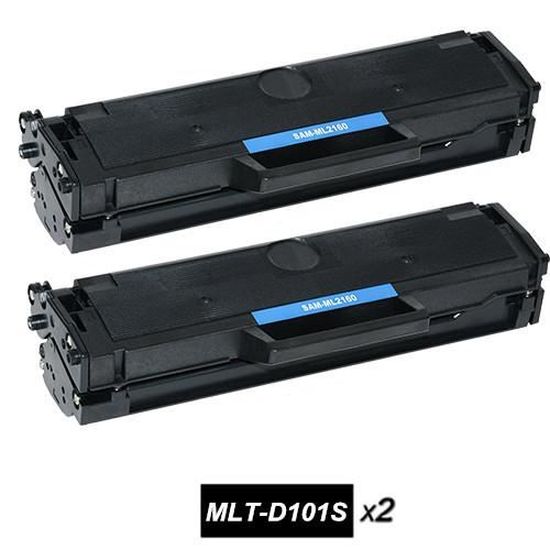 2x Cartouche de toner Samsung MLT-D101S Compatible pour Samsung ML-2160 ...