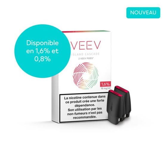 1 BOITE DE 2 CAPSULES VEEV ISLAND CASCADE 18 MG - Cdiscount Au quotidien