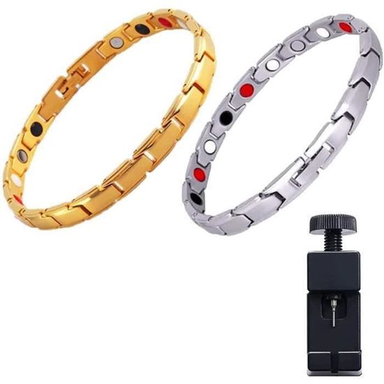 Bracelet Magnétique, Bracelets Magnétiques pour Femme, 2pcs - Cdiscount ...