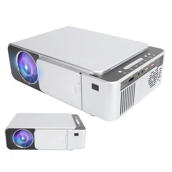 Qiilu Projecteur diffus Projecteur Même Écran Cinéma Maison Portable ...