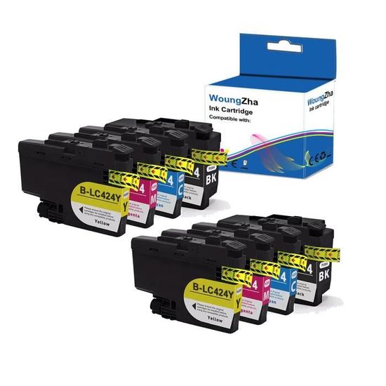 WOUNGZHA LC424 B-LC424 Compatible Ink Cartridge For Brother DCP-J1200W ...