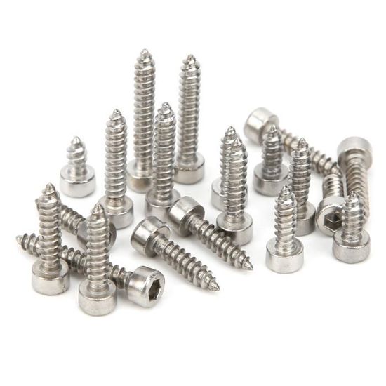 Zerone vis en acier inoxydable 304 360Pcs Vis autotaraudeuse M3 à six pans creux en acier ...